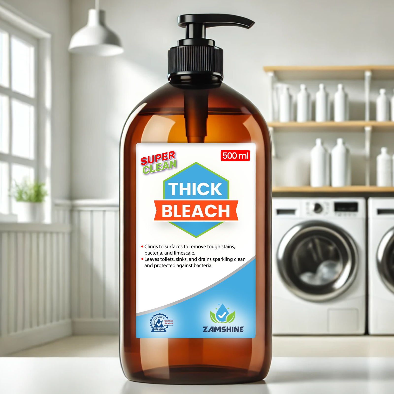 Thick Bleach – Cling, Clean, Protect Bottle Clean Bleach. – Zamshine